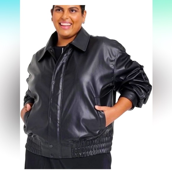 Ava & Viv | Jackets & Coats | Nwot Ava Viv Faux Leather Bomber Jacket ...